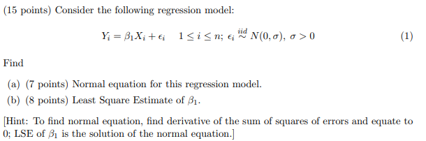 Solved Consider the following regression | Chegg.com
