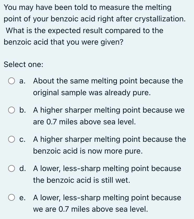 Solved You may have been told to measure the meltingpoint of | Chegg.com