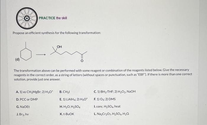 Solved Propose an efficient synthesis for the following | Chegg.com