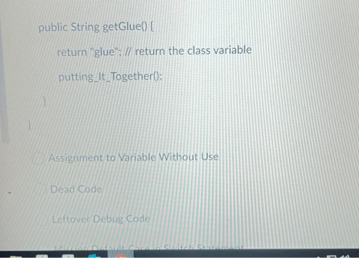 Solved Identify The Bad Coding Practice Evident In The Code 2803