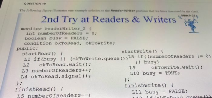 QUESTION 10 The following sure illustrates an example | Chegg.com
