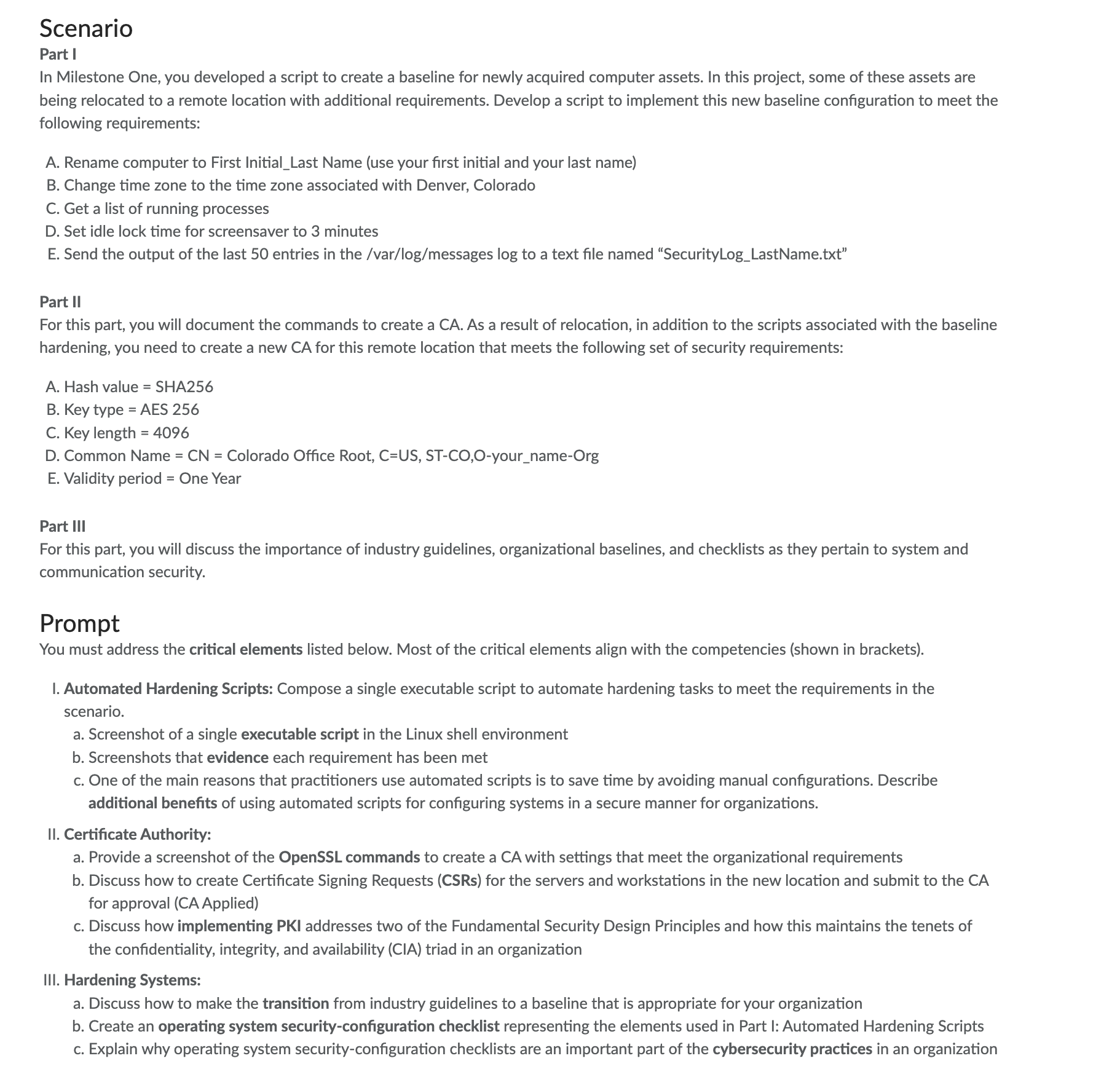 Solved ScenarioPart IIn Milestone One, you developed a | Chegg.com