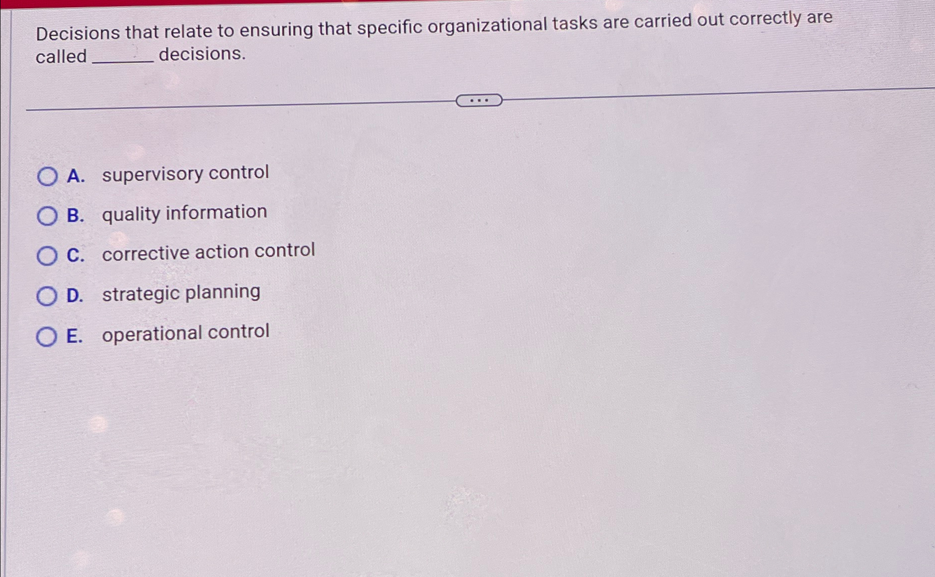 Solved Decisions that relate to ensuring that specific | Chegg.com