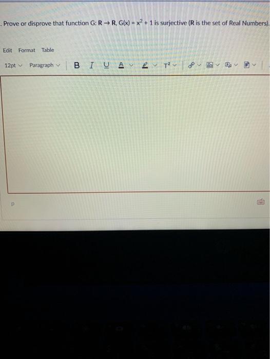 Solved Prove or disprove that function G: R -> R, G(x) = x^2 | Chegg.com