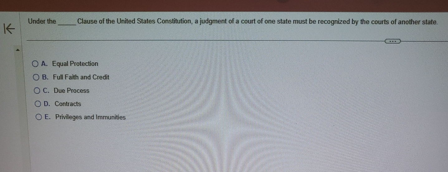 Solved Under the ﻿Clause of the United States | Chegg.com