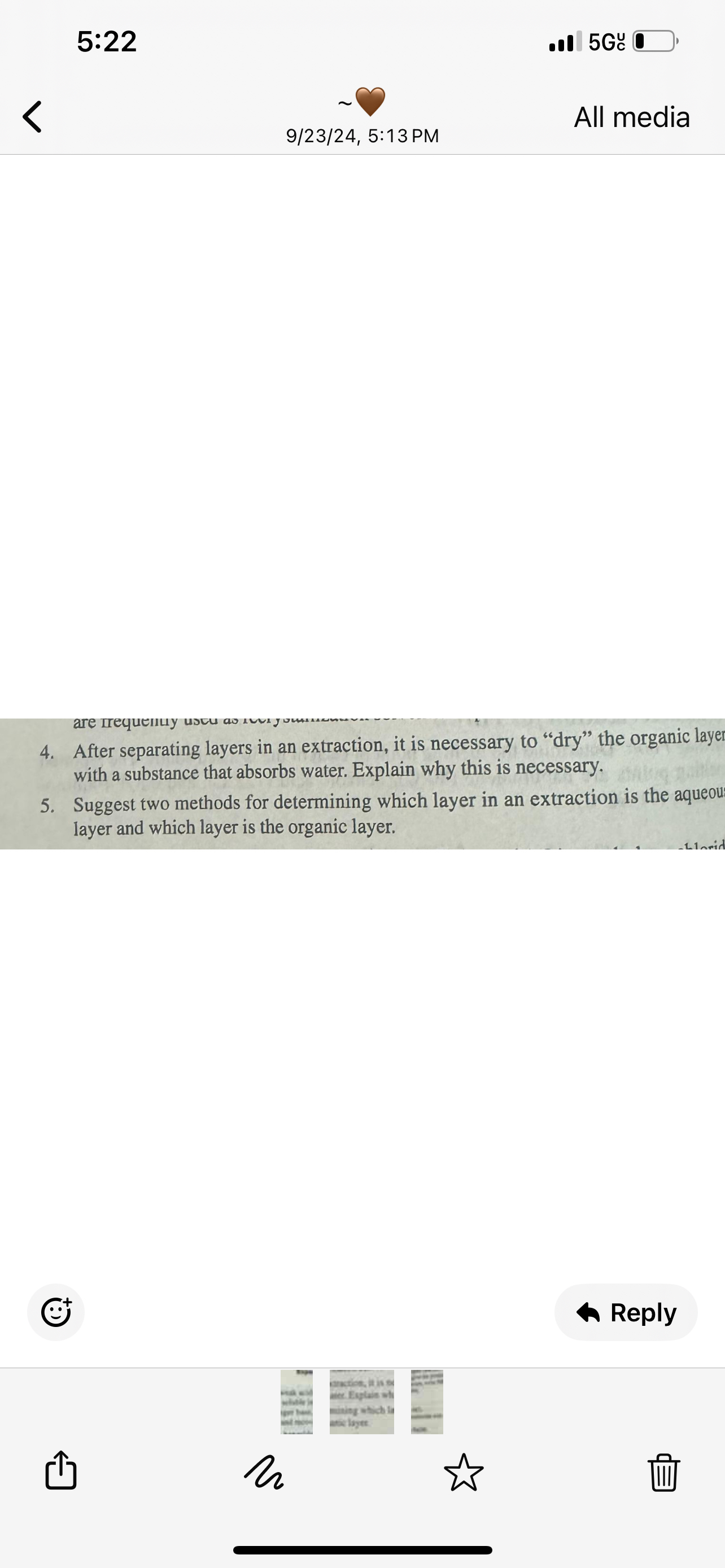 Solved After separating layers in an extraction, it is | Chegg.com