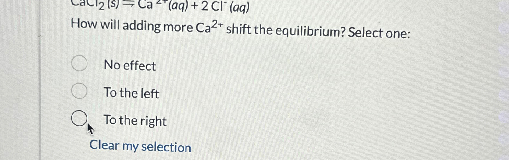 Solved How will adding more Ca2+ ﻿shift the equilibrium? | Chegg.com