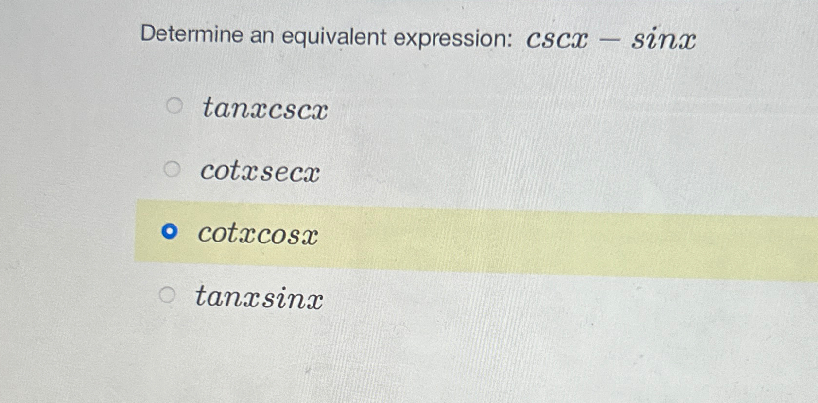 Solved Determine an equivalent expression: | Chegg.com