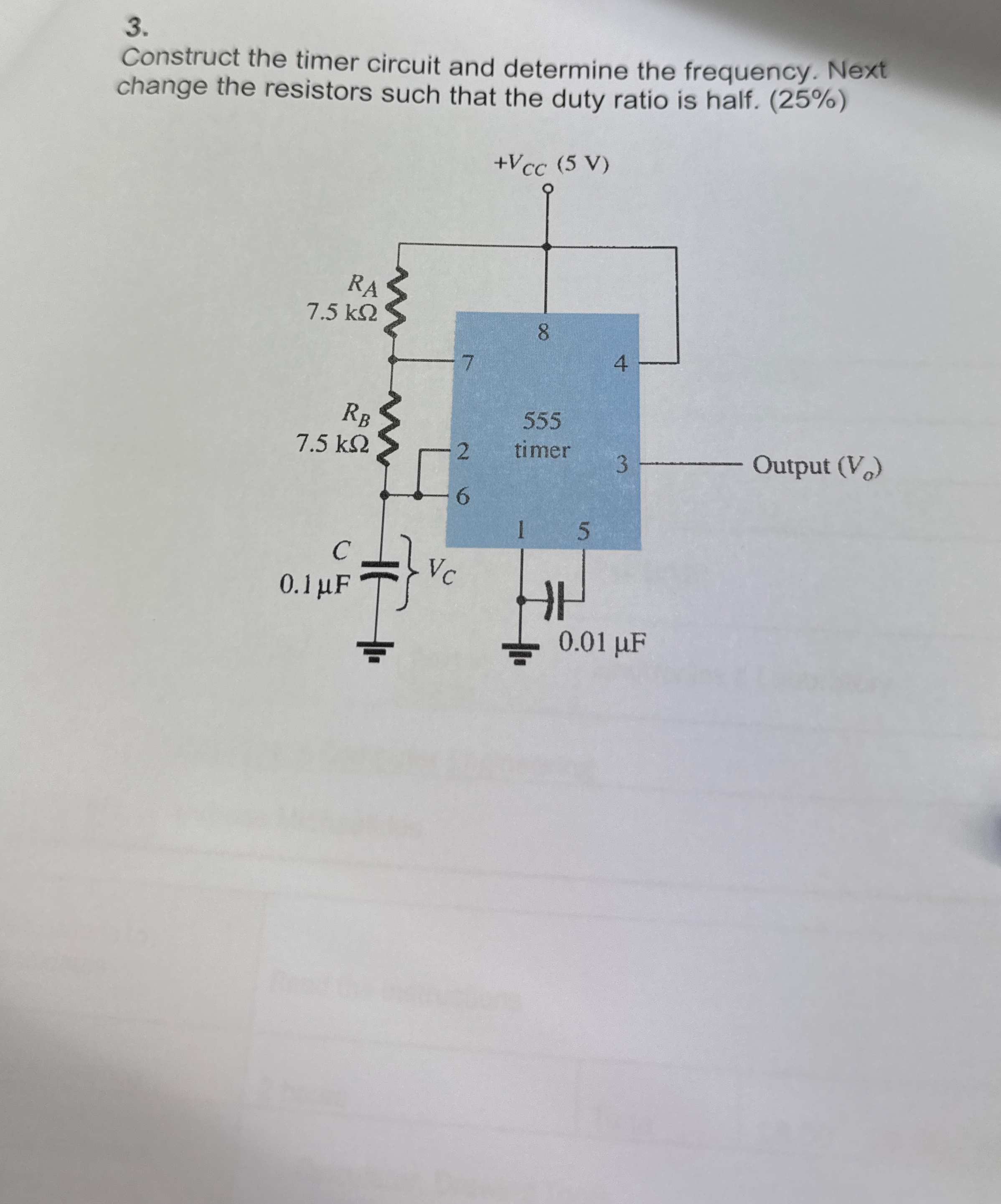 Solved Construct the timer circuit and determine the | Chegg.com