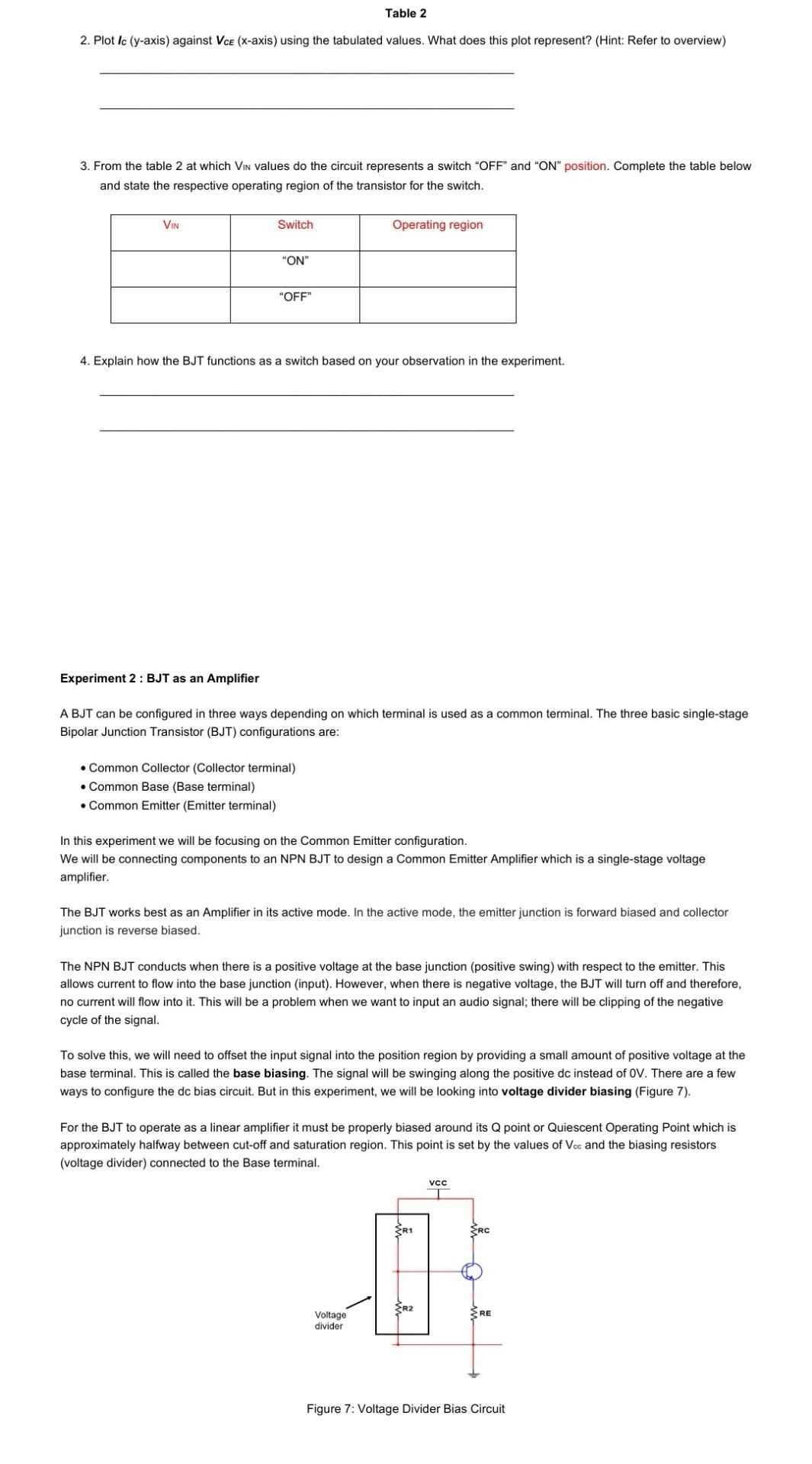 Solved Experiment 1: BJT Overview Figure 1: Bipolar Junction | Chegg.com