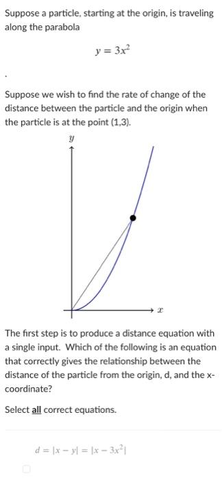 Solved Suppose a particle, starting at the origin, is | Chegg.com