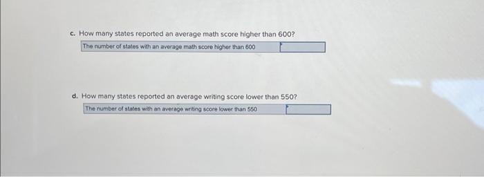 Solved The accompanying data file lists the average writing | Chegg.com