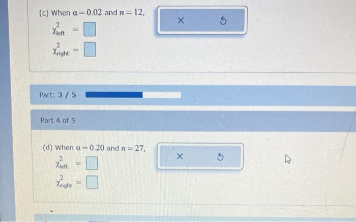 Solved Using 3 The Chi Square Distribution Table Find The 3021