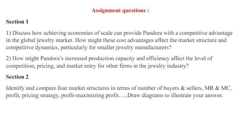 Solved Assignment questions : microeconomics Section | Chegg.com