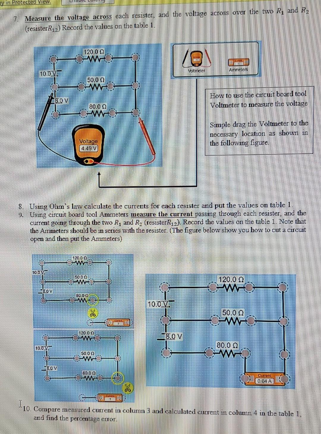 Lab 6 Combination of Series and Parallel Circuit | Chegg.com