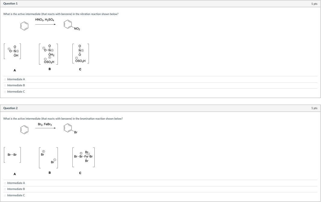 Solved Question 1What is the active intermediate (that | Chegg.com
