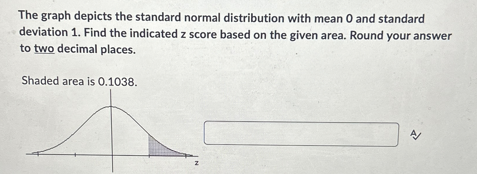 The graph depicts the standard normal distribution | Chegg.com