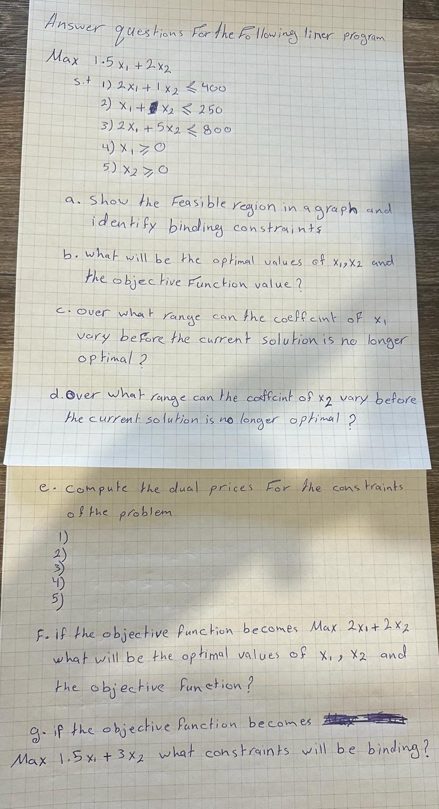 Solved Answer questions for the Following liner programMax | Chegg.com