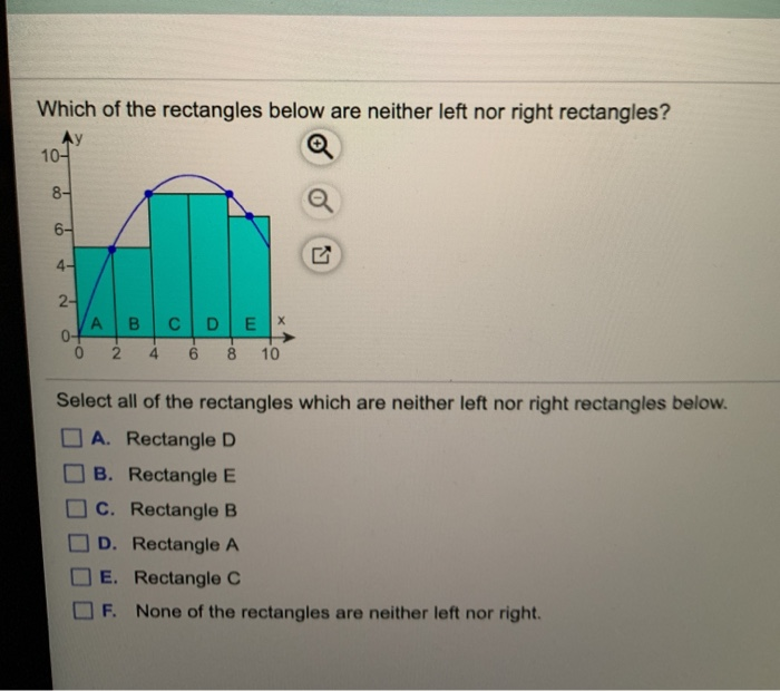 Solved Which of the rectangles below are neither left nor | Chegg.com