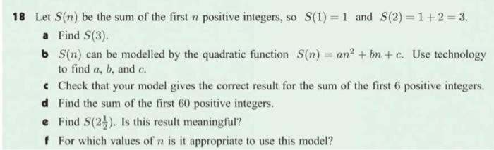 Solved 18 Let S(n) be the sum of the first n positive | Chegg.com