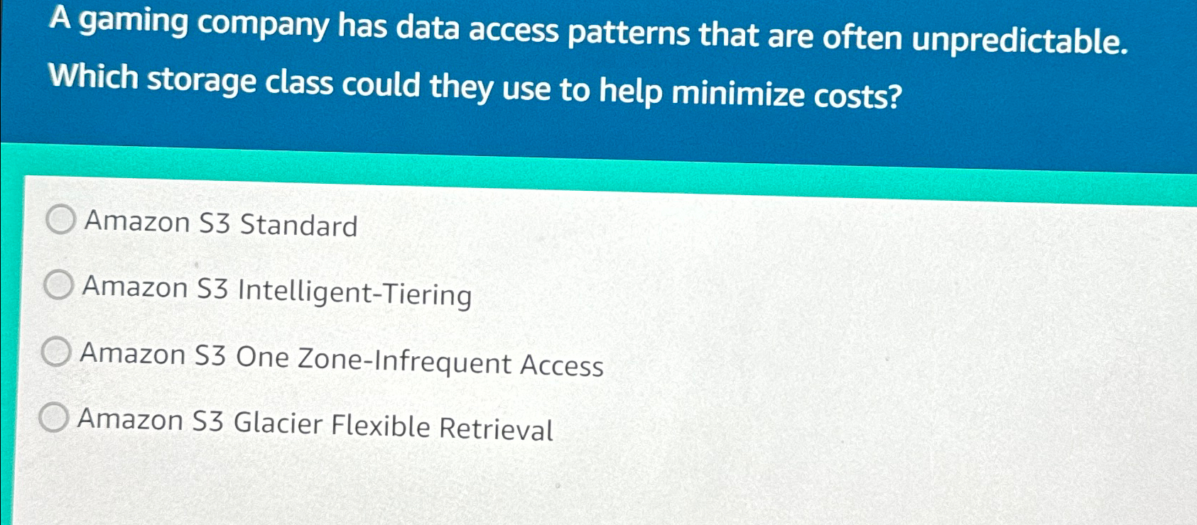 Solved A Gaming Company Has Data Access Patterns That Are