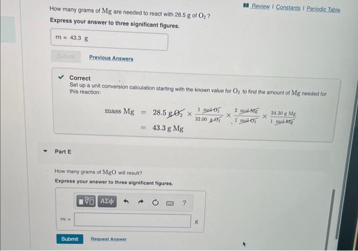 Solved How many grams of oxygen are needed to react with | Chegg.com
