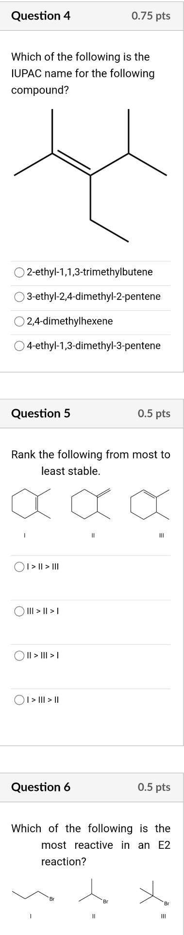 Solved Question 4 0.75 pts Which of the following is the | Chegg.com