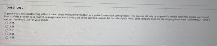Solved Suppose you are constructing either a mean chart with | Chegg.com