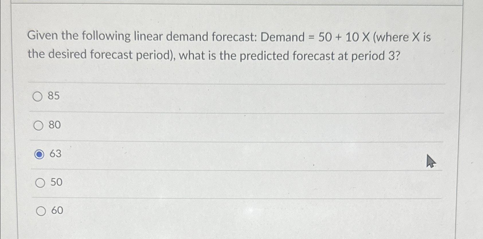 Solved Given the following linear demand forecast: Demand | Chegg.com