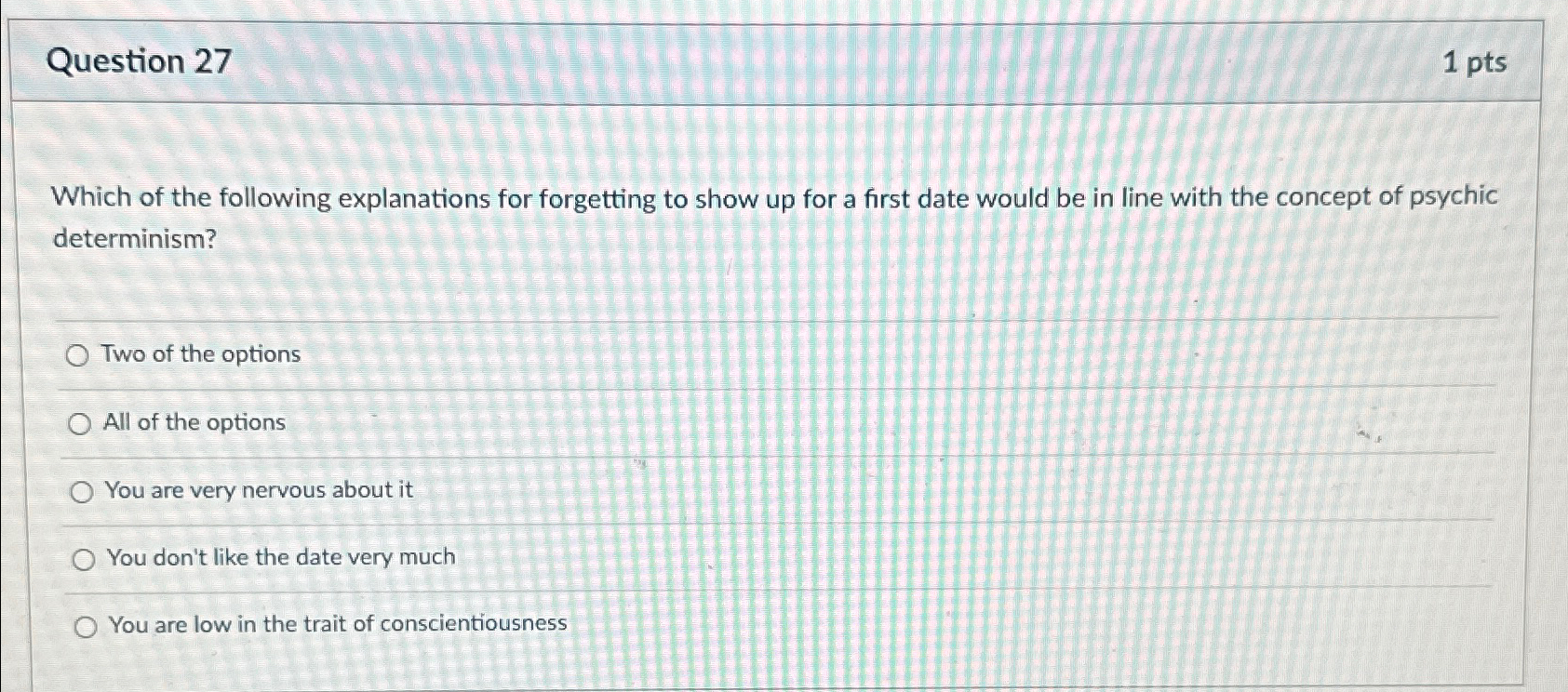 Solved Question 271 ﻿ptsWhich of the following explanations | Chegg.com