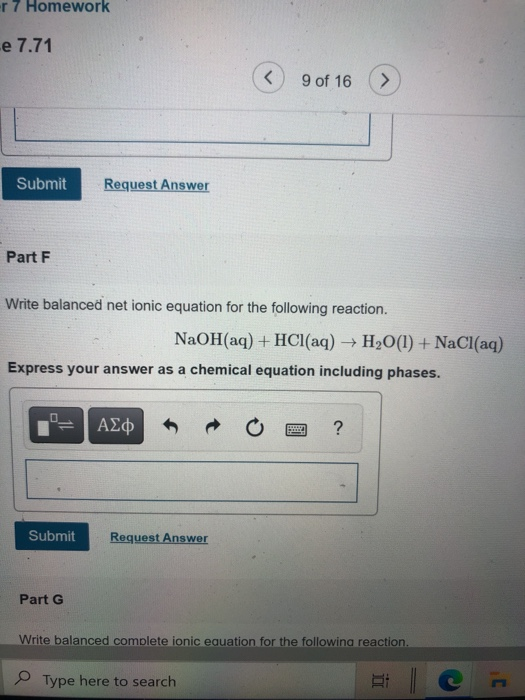 Solved Write balanced net ionic equation for the following | Chegg.com