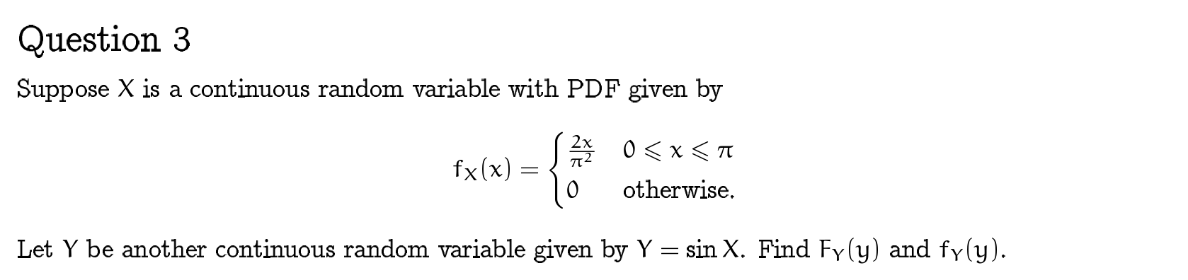 Solved Question 3Suppose x ﻿is a continuous random variable | Chegg.com