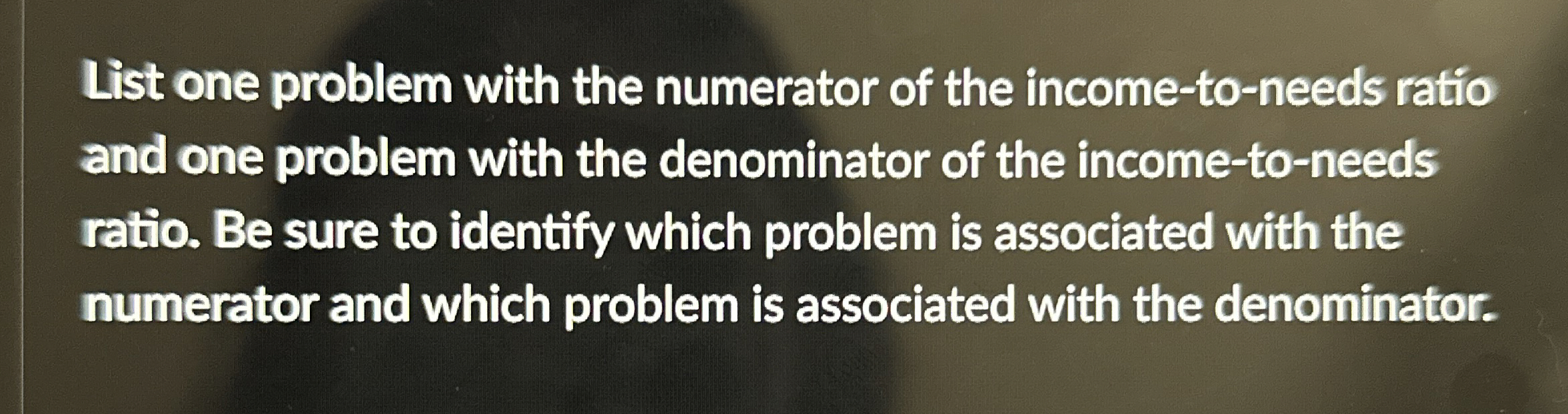 Solved List one problem with the numerator of the | Chegg.com