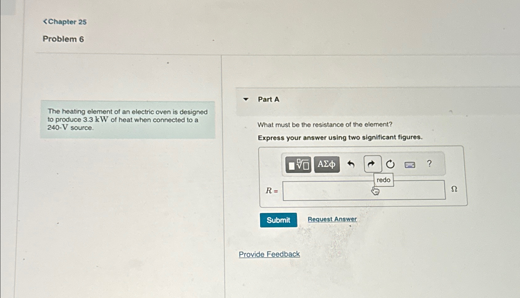 Solved 240-V3.3kW of ﻿heat when connected to a 240-V | Chegg.com