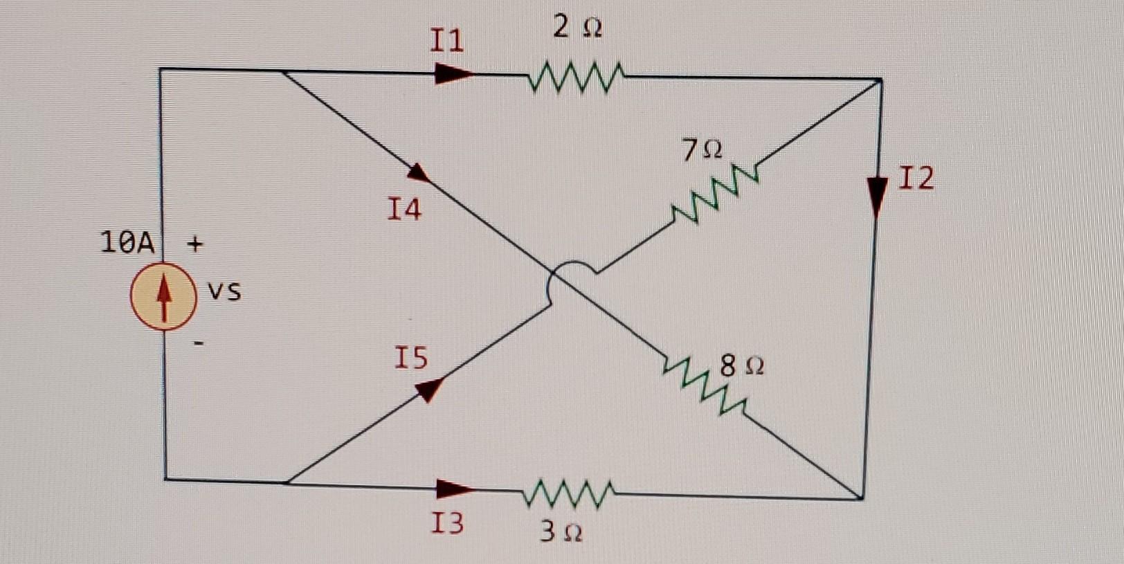 Solved Find the branch currents I₁, I2, I3, I4, I5, and the | Chegg.com