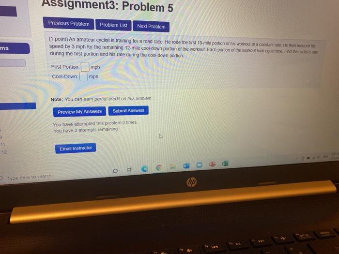 Solved Assignment3: Problem 5 ms Previous Problem Problem | Chegg.com