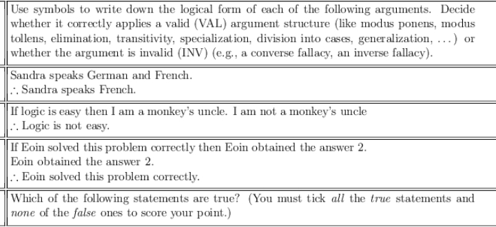Solved Use symbols to write down the logical form of each of | Chegg.com