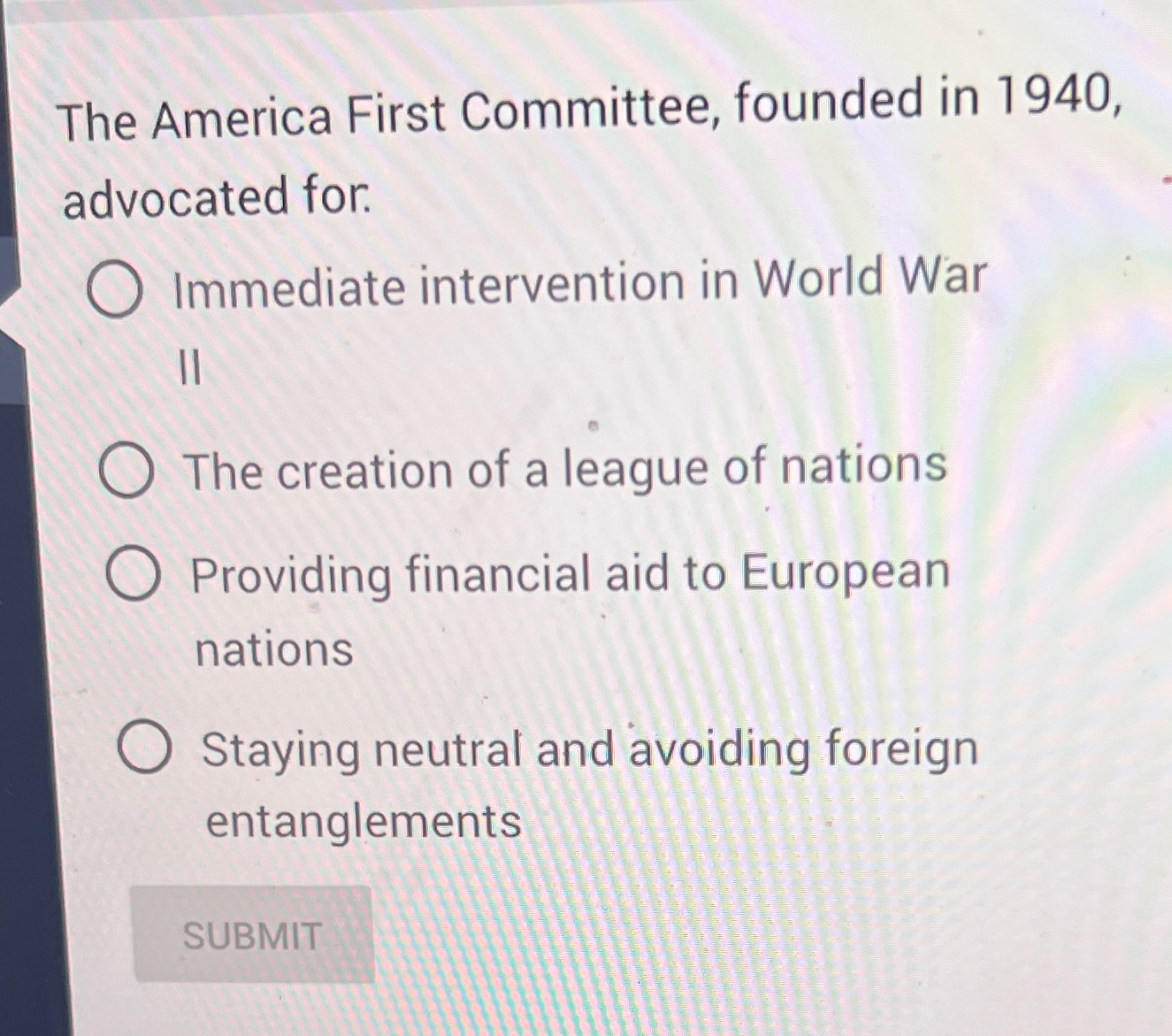 Solved The America First Committee, founded in 1940, | Chegg.com