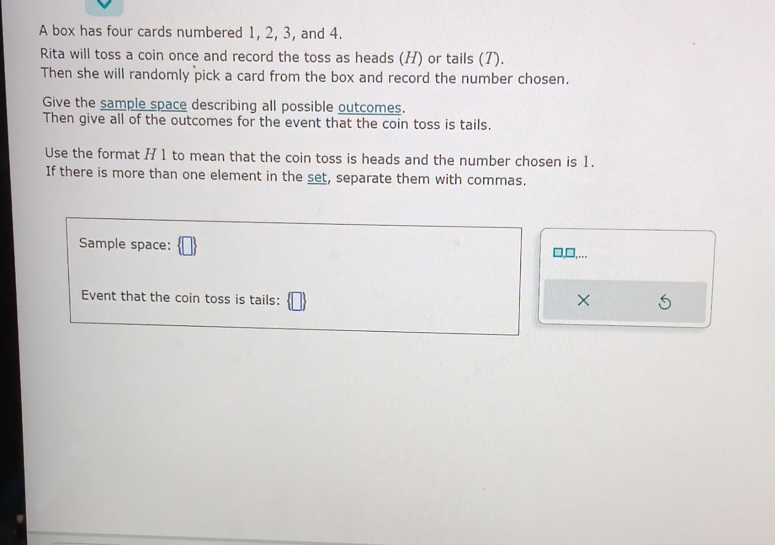 Solved A box has four cards numbered 1,2,3, and 4. Rita will | Chegg.com