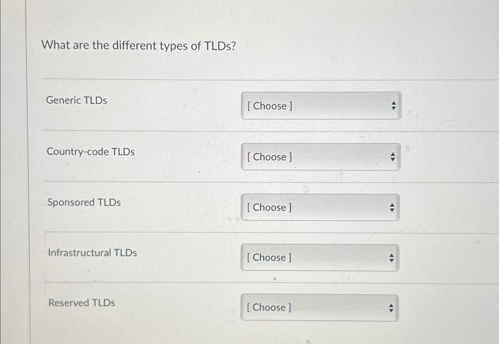 Solved What are the different types of TLDs?Generic | Chegg.com