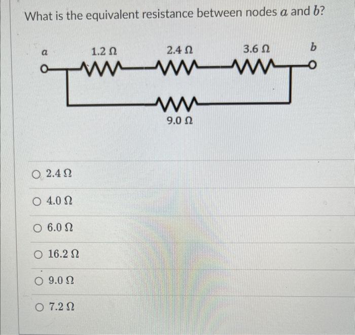 Solved What is the equivalent resistance between nodes a and | Chegg.com