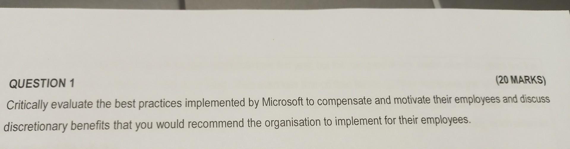 Solved QUESTION 1 (20 MARKS) Critically evaluate the best | Chegg.com