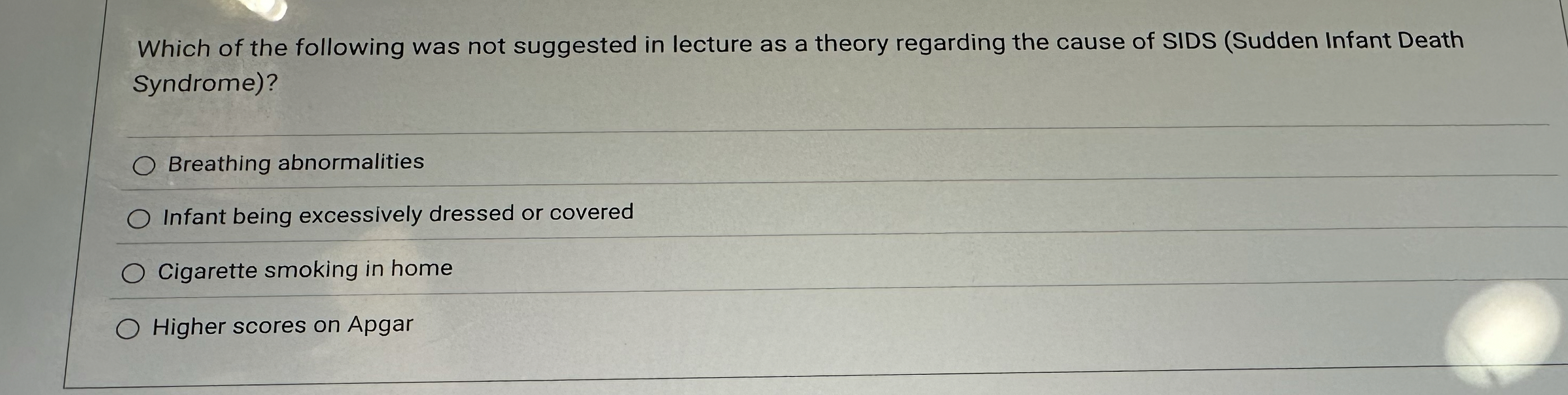 Solved Which of the following was not suggested in lecture | Chegg.com