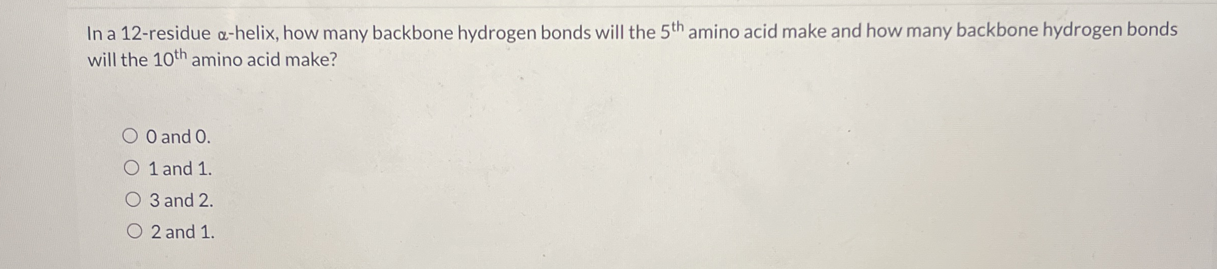 In a 12-residue α-helix, how many backbone hydrogen | Chegg.com