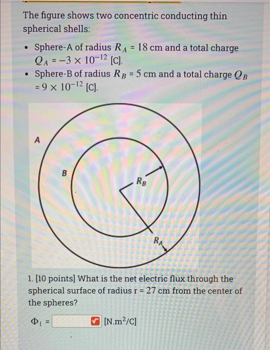 Solved The figure shows two concentric conducting thin | Chegg.com