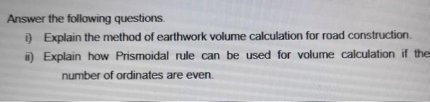 Solved Answer the following questions. 1) Explain the method | Chegg.com