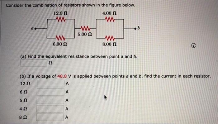 Solved Consider the combination of resistors shown in the | Chegg.com