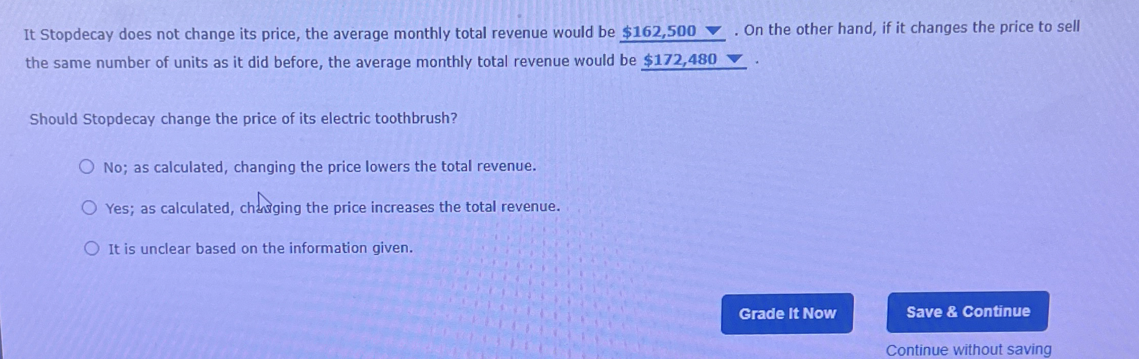Solved It Stopdecay does not change its price, the average | Chegg.com