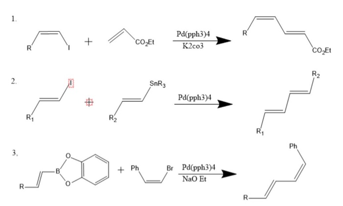 Solved + / COEU Pd(pph34 K2c03 CO Et SnR Pd(pph3)4 + Ph B r | Chegg.com