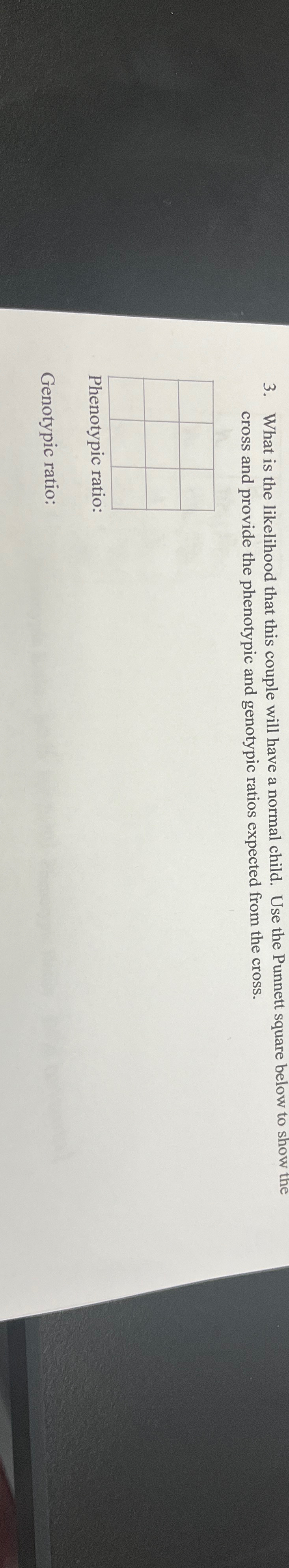 Solved What is the likelihood that this couple will have a | Chegg.com